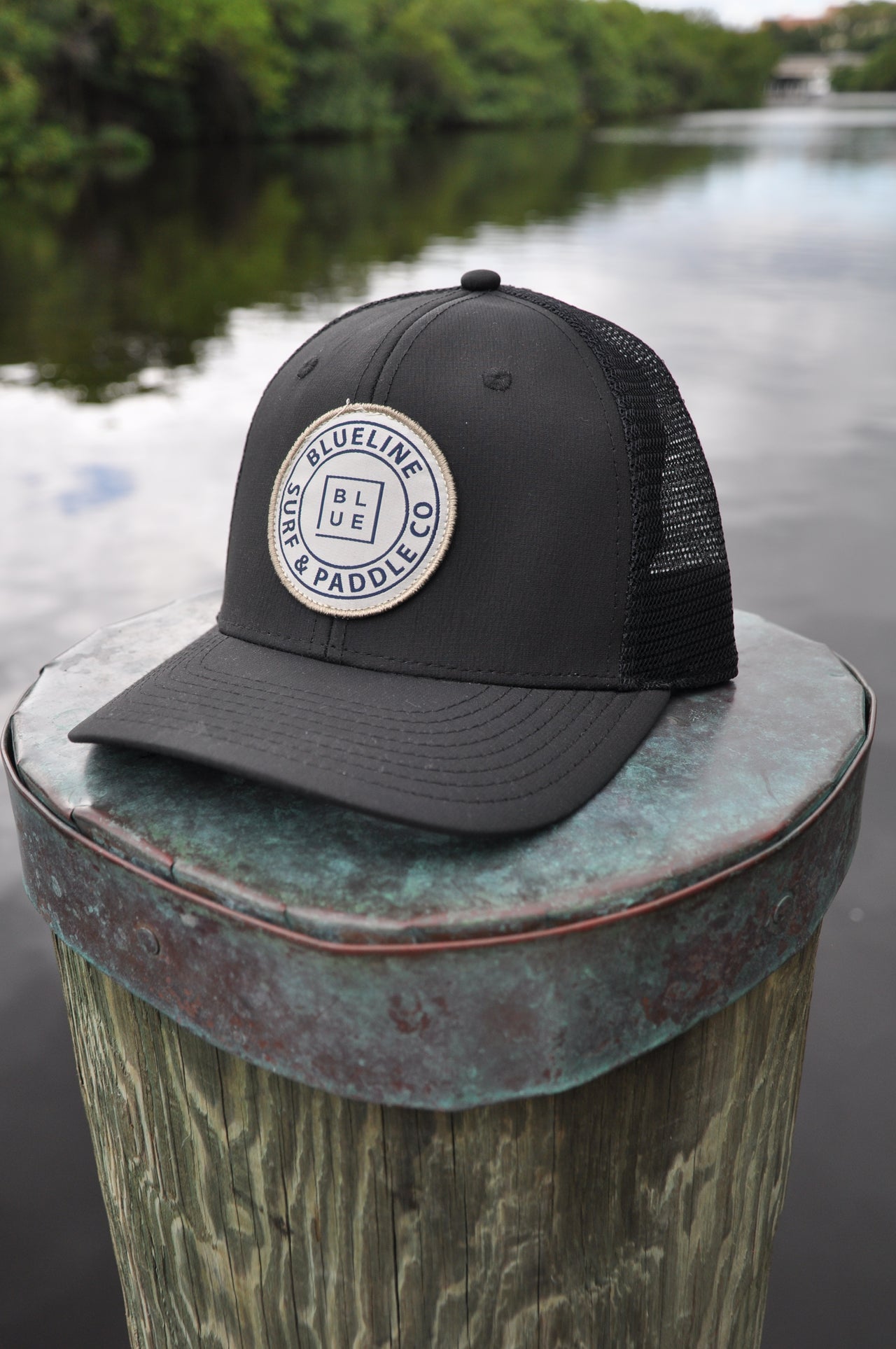 OG Blueline Logo UV Lite Hat – Black / Stone | Jupiter Surf Shop UV Hat ...